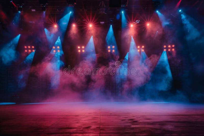 Dramatic Stage Lighting: Prelude To a Spectacular Show Stock ...