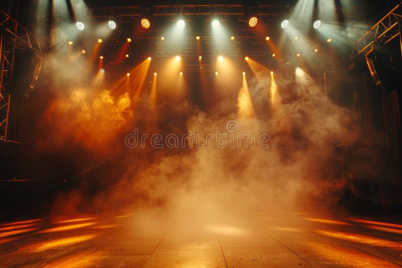 Dramatic Stage Lighting: Prelude To a Spectacular Show Stock ...