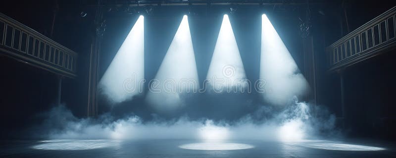 Dramatic Stage Lighting with Smoke and Fog for Theatrical Performance ...