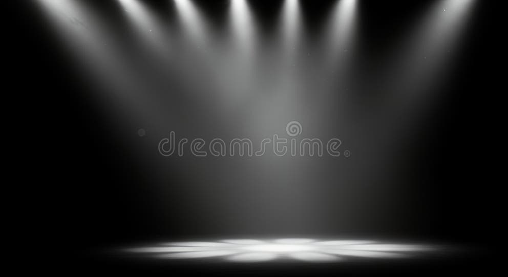 Dramatic Stage Lighting Spotlight Elegance, Artistic Black and White ...