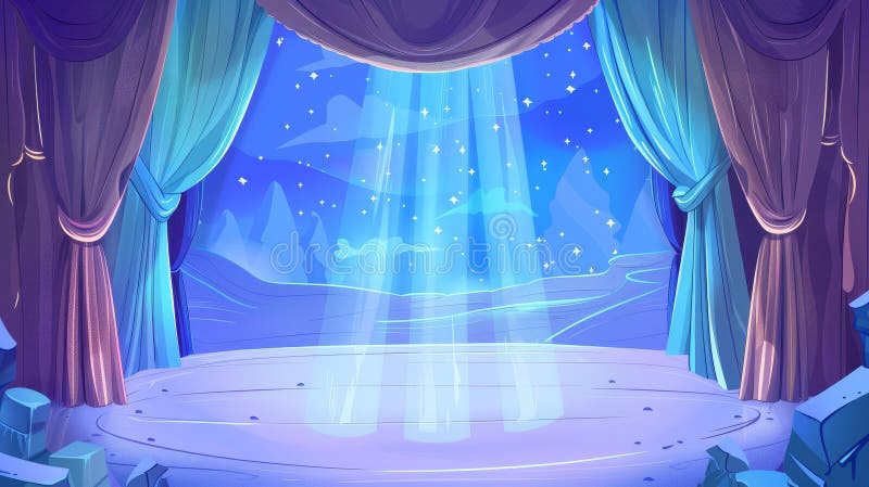 Dramatic Stage Set Using Transparent Curtains for Captivating Scene ...