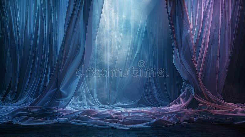 Dramatic Stage Set Using Transparent Curtains for Captivating Scene ...