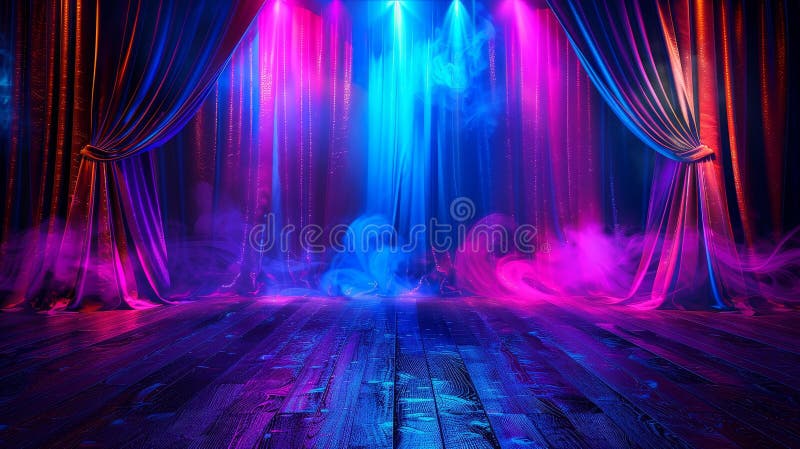 Dramatic Stage Set Using Transparent Curtains for Captivating Scene ...