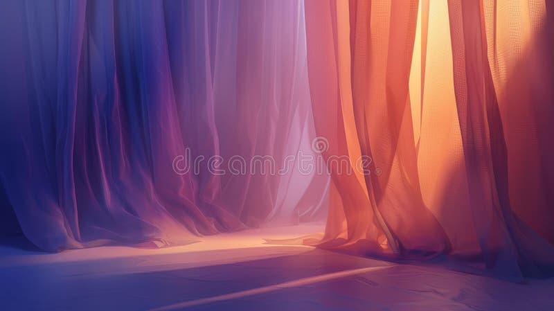 Dramatic Stage Set Using Transparent Curtains for Captivating Scene ...