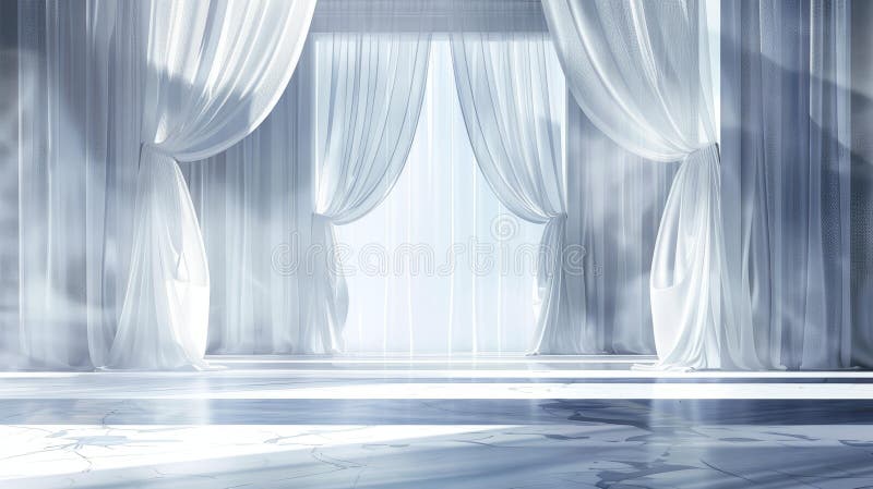 Dramatic Stage Set Using Transparent Curtains for Captivating Scene ...