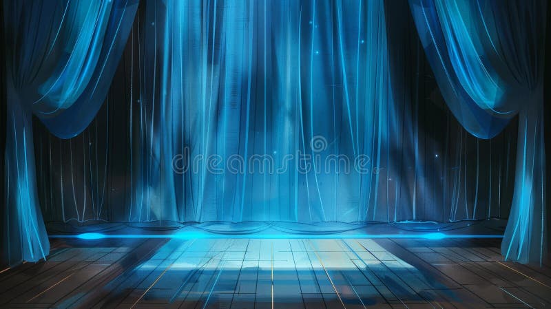 Dramatic Stage Set Using Transparent Curtains for Captivating Scene ...