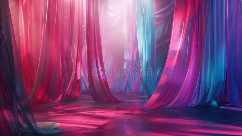 Dramatic Stage Set Using Transparent Curtains for Captivating Scene ...