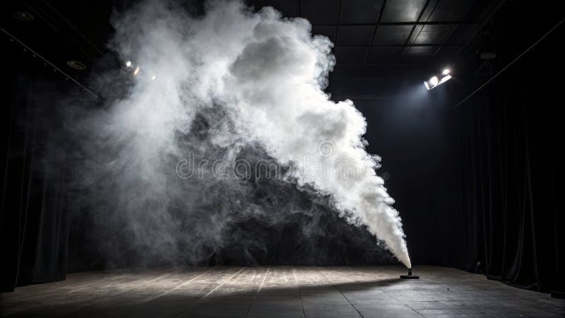 Dramatic Stage Smoke Low-Key Lighting, Haze Machine Composition ...