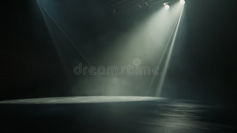 Dramatic Stage Spotlight on Dark Background. Generative AI Stock Photo ...