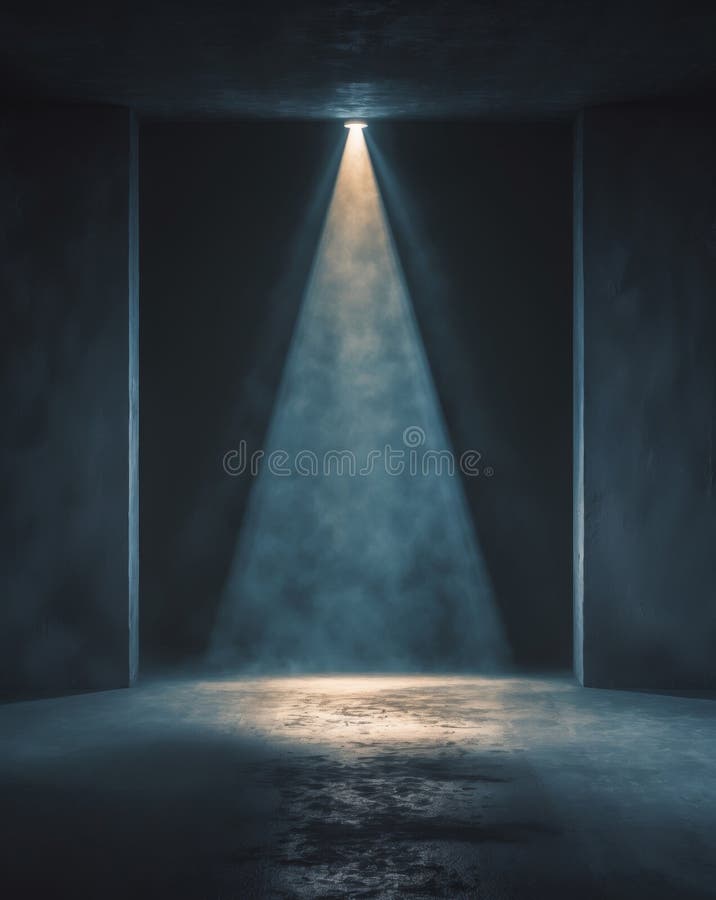 Dramatic Stage Spotlights Illuminating Dark Background for Theatrical ...