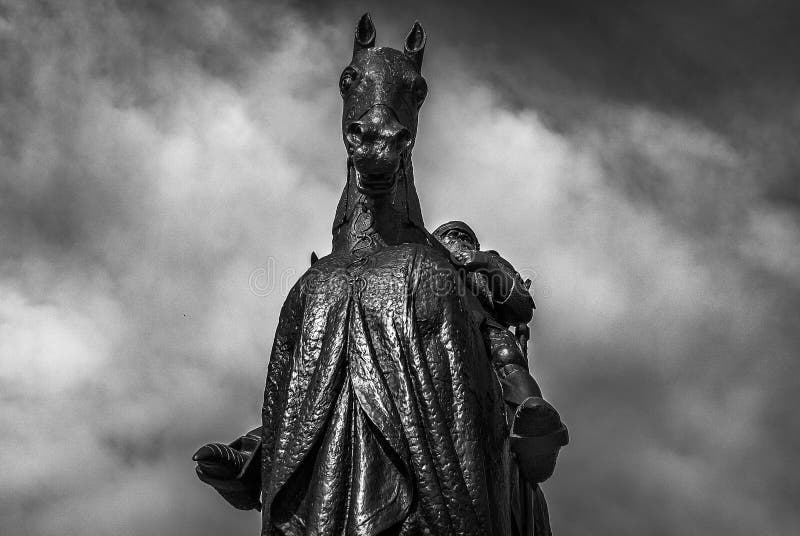 Dramatic Statue of a horse stock image. Image of memorial - 47141255