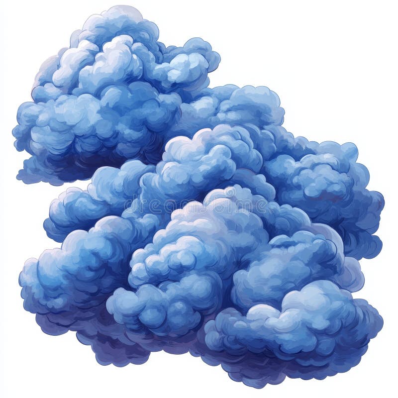 Dramatic Storm Clouds Clipart White Background Stock Illustration ...