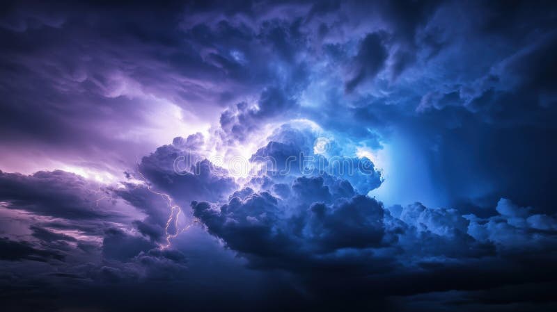 Dramatic Storm Clouds with Electric Light and Deep Colors Over the ...