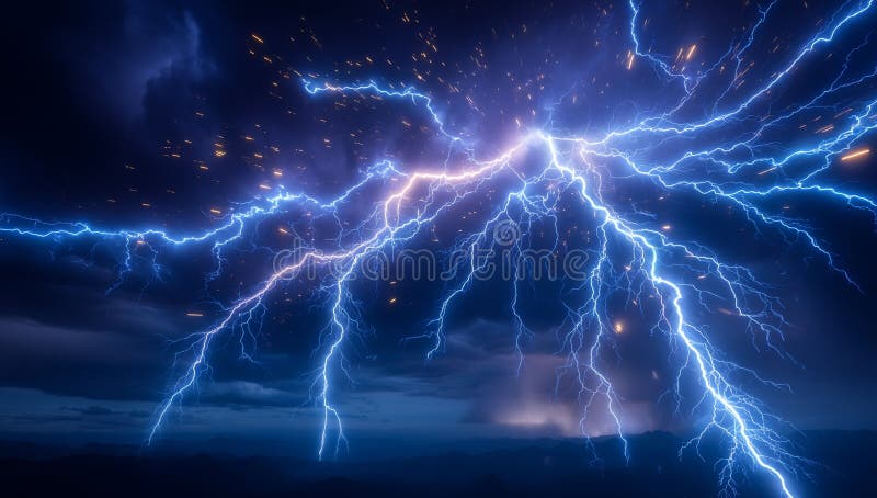 The Dramatic Storm Clouds Filling the Sky are Illuminated by Powerful ...