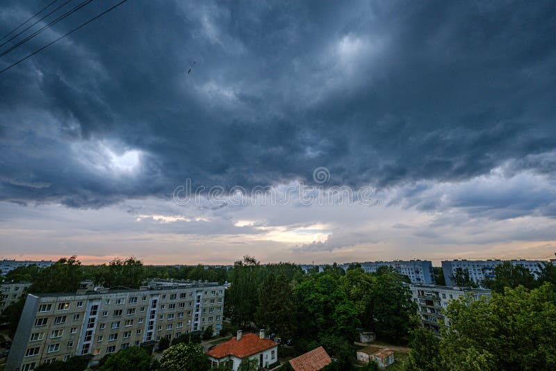 Dramatic Storm Clouds Over Country Stock Photo - Image of light, summer ...