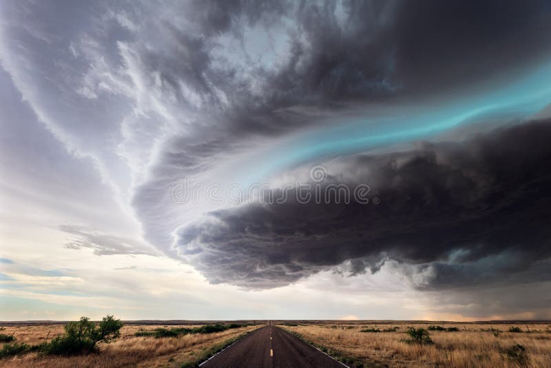 Dramatic Storm Clouds Over a Road in New Mexico Stock Image - Image of ...