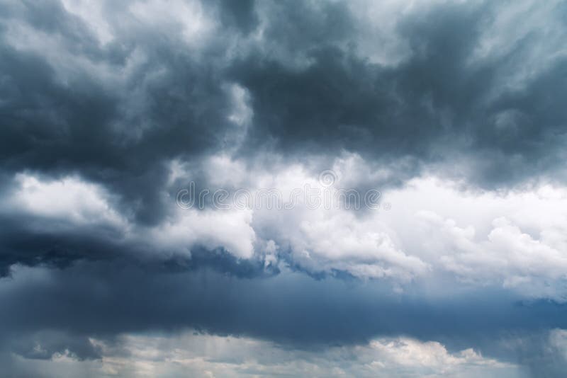 Dramatic Storm Clouds with Rain Stock Image - Image of dramatic ...