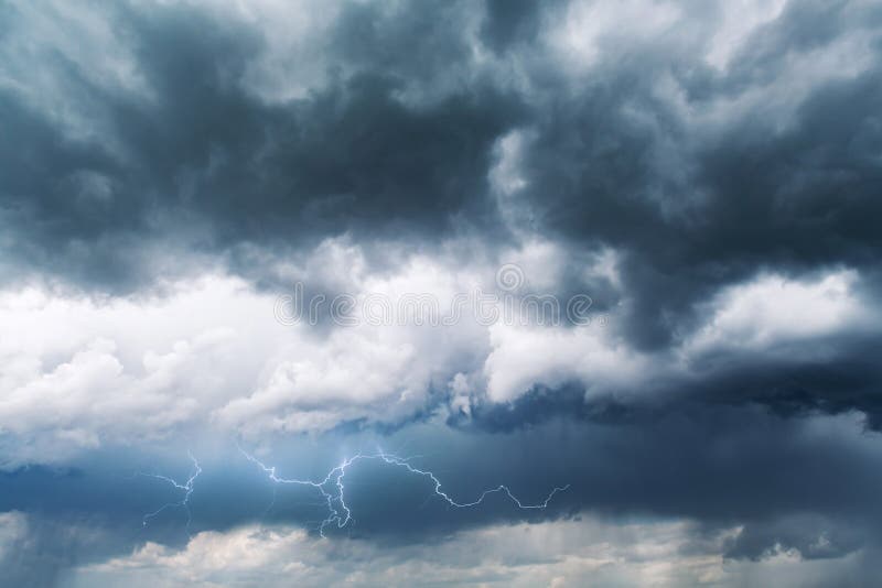Dramatic Storm Clouds with Rain Stock Image - Image of dramatic ...
