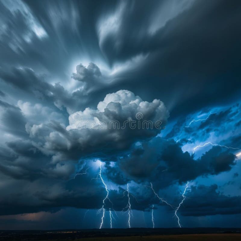 Dramatic Storm Clouds with Sunlight Breaking through Stock Photo - Image of breaking, dramatic ...