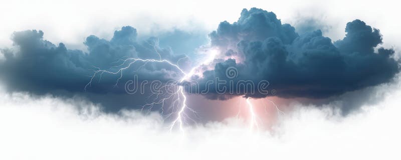 Dramatic Storm Cloudscape Isolated on Transparent Backdrop with ...