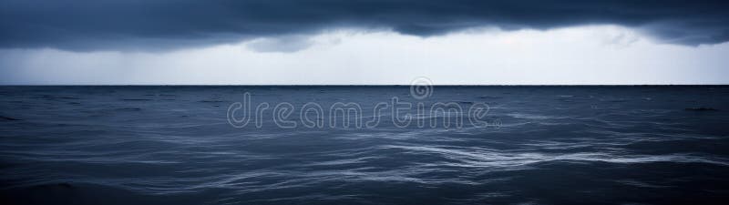 Dramatic Stormy Seascape with Dark Clouds and Choppy Waves Stock ...