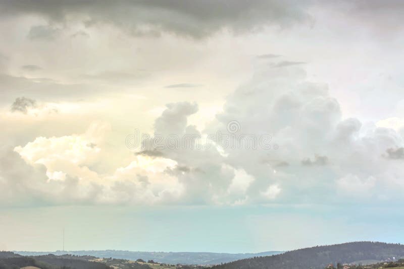 Dramatic stormy sky. stock photo. Image of skyline, high - 124752178