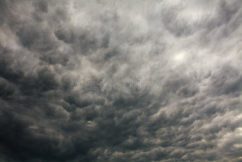 Dramatic Stormy Sky in Gray Clouds Dangerous Windy Rainy Weather Stock ...