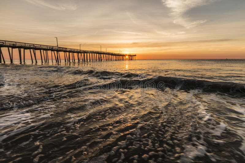 Dramatic Summer Golden Hour in Virginia Beach Stock Image - Image of ...