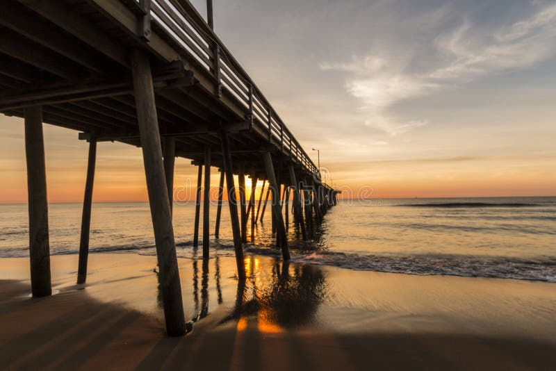Dramatic Summer Golden Hour in Virginia Beach Stock Photo - Image of ...