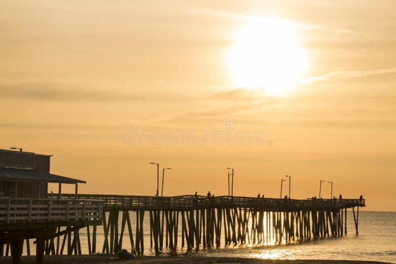 Dramatic Summer Golden Hour in Virginia Beach Stock Photo - Image of ...