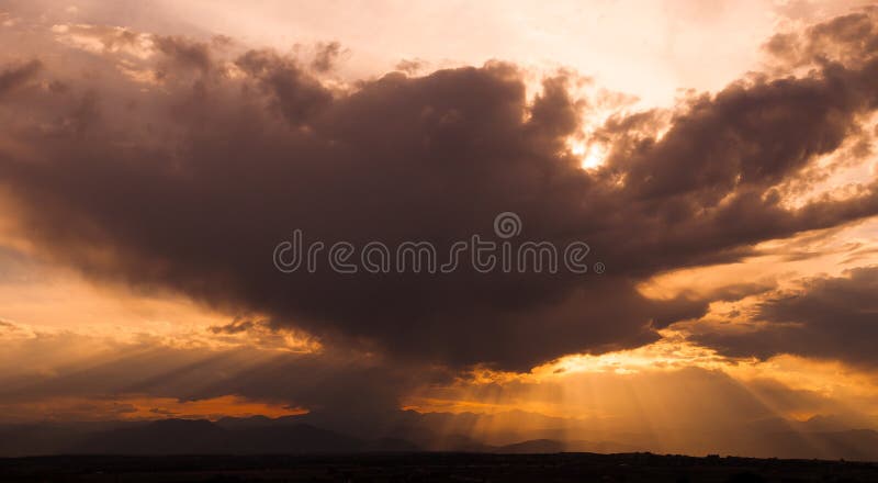 Dramatic Summer Sunset stock image. Image of nature, dramatic - 28595029