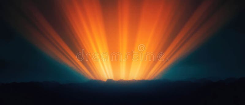 Dramatic Sun Rays Illuminate Dark Background with Vibrant Beams of ...