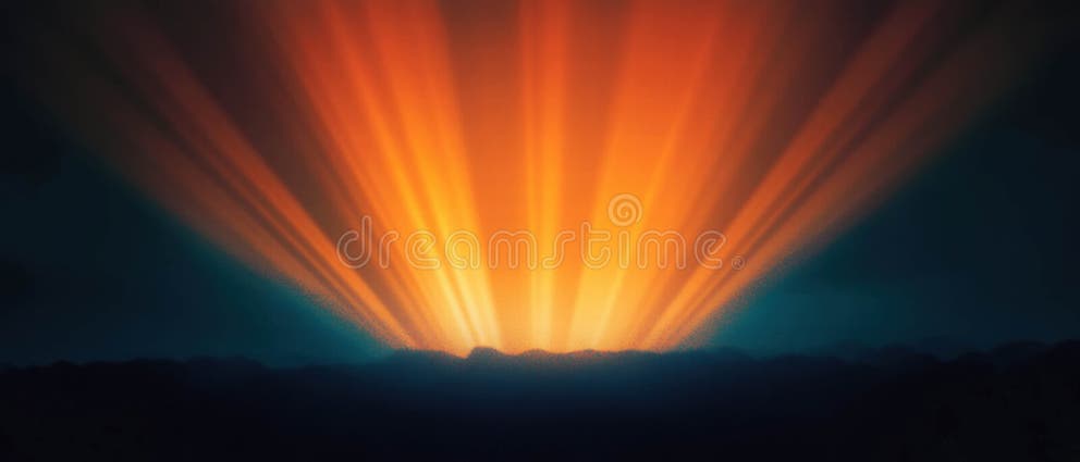 Dramatic Sun Rays Illuminate Dark Background with Vibrant Beams of ...