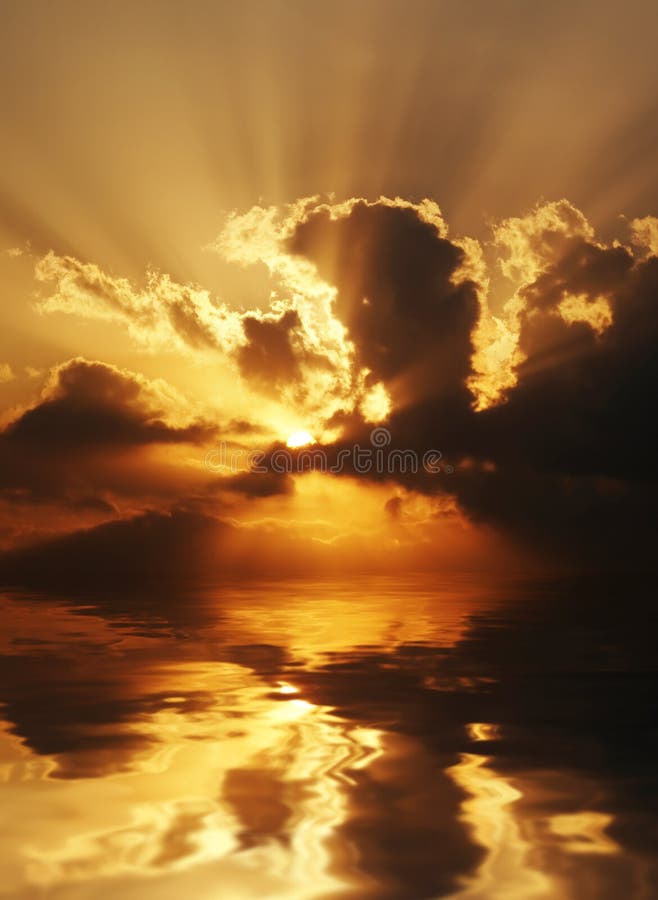 Dramatic sundown scene stock photo. Image of scene, sunset - 4910760