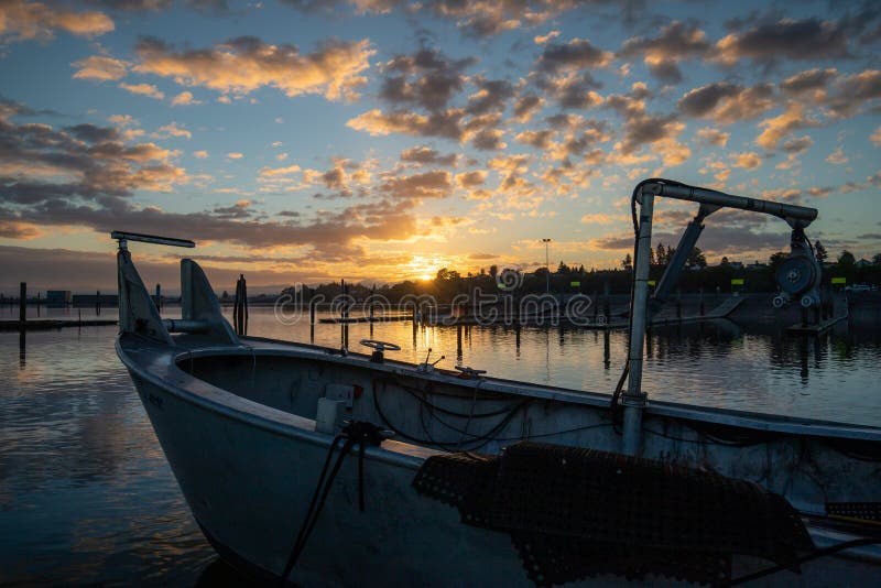 Dramatic Sunrise Clouds Over Everett WA Waterfront Stock Photo - Image ...