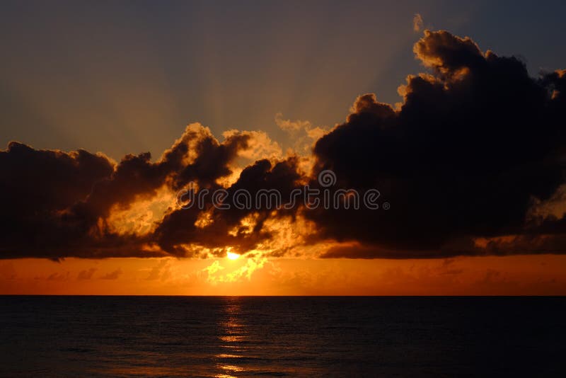 Dramatic Sunrise with Clouds and Rays of Sun Stock Image - Image of ...