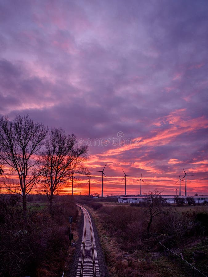 Sunrise by Railroad Track in Phoenix Arizona Stock Photo - Image of ...
