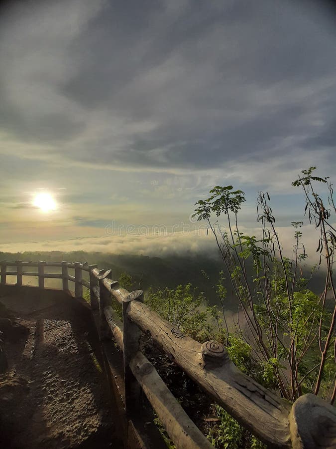 Dramatic Sunrise at Down Town of Yogyakarta Stock Image - Image of ...