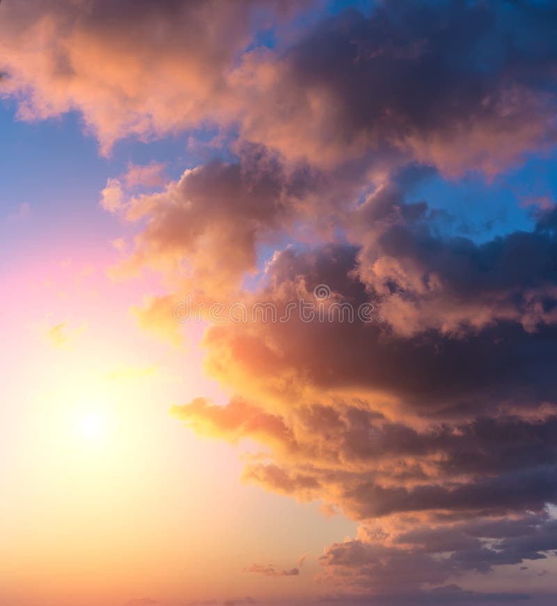 Dramatic sunrise. stock image. Image of nature, evening - 35404409