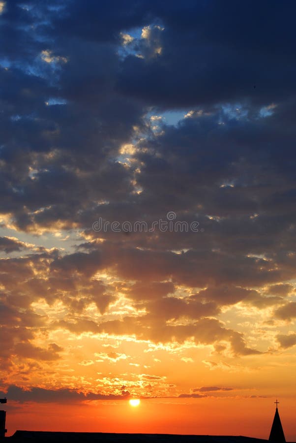 Dramatic sunrise stock image. Image of good, crown, easter - 94352977