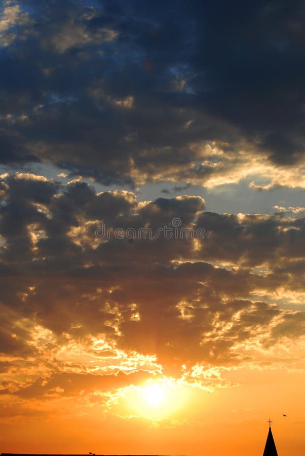 Dramatic sunrise stock image. Image of good, crown, easter - 94352977