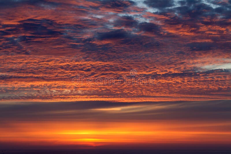Dramatic sunset stock image. Image of orange, seascape - 16053223