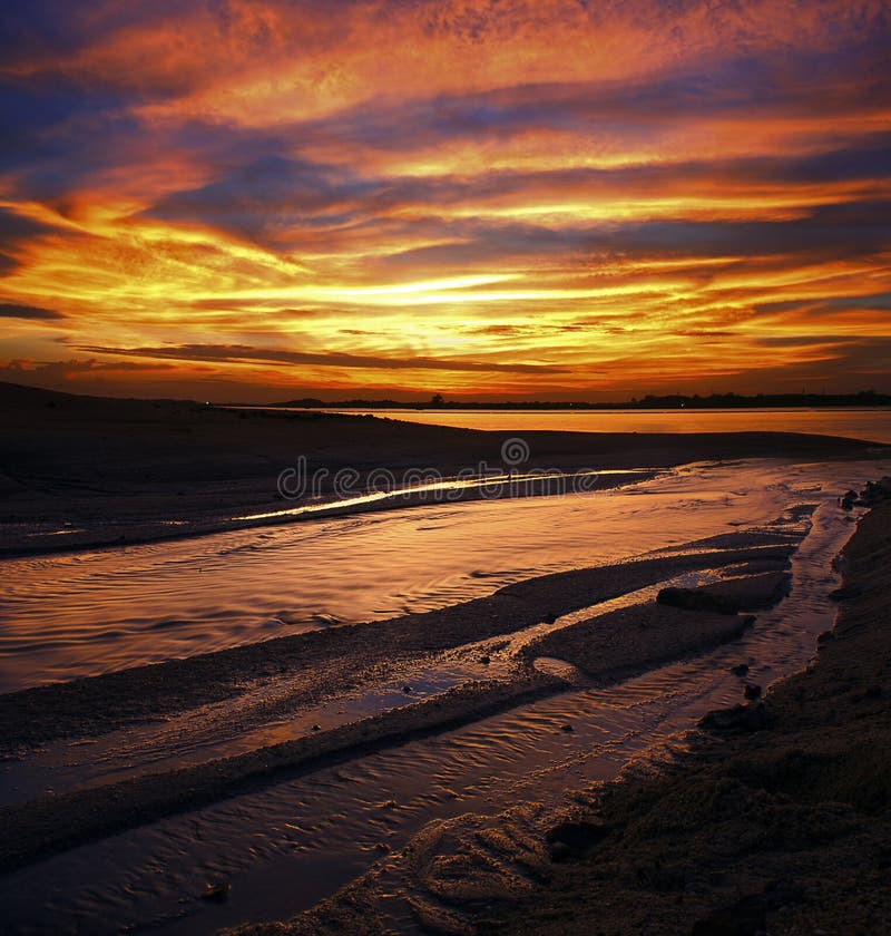 Dramatic sunset stock photo. Image of horizon, johor - 28874934