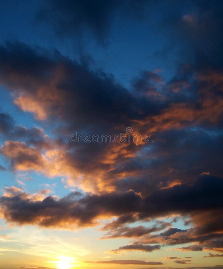 Dramatic Sunset stock image. Image of dramatic, cumulo - 722309