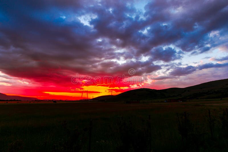 Dramatic sunset stock photo. Image of amazing, sunset - 85139024