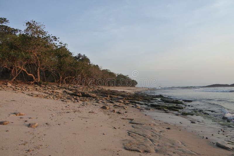 Dramatic Sunset Around Papuma Beach in Jember, East Java, Indonesia ...