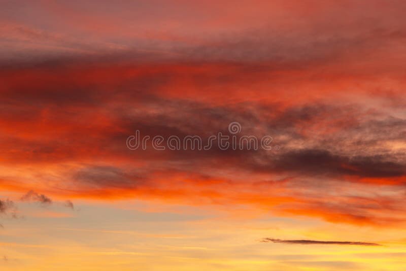 Dramatic Sunset. Background Sky at Sunset and Dawn Stock Photo - Image ...