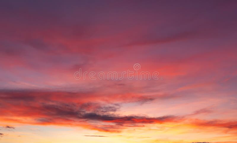 Dramatic Sunset. Background Sky at Sunset and Dawn Stock Photo - Image ...
