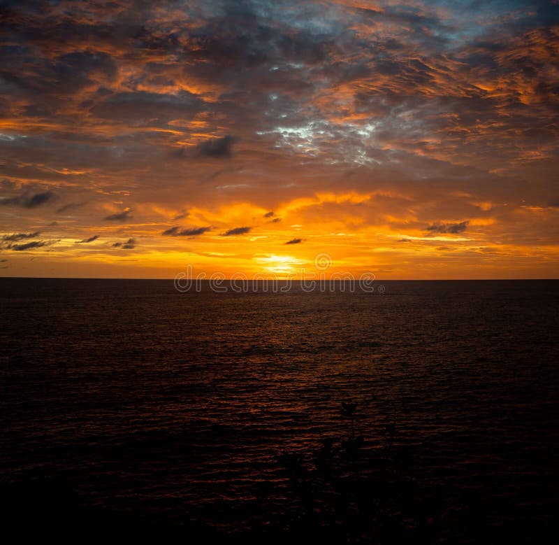 Dramatic Sunset but Beautiful and Mysterious Tone Stock Photo - Image ...