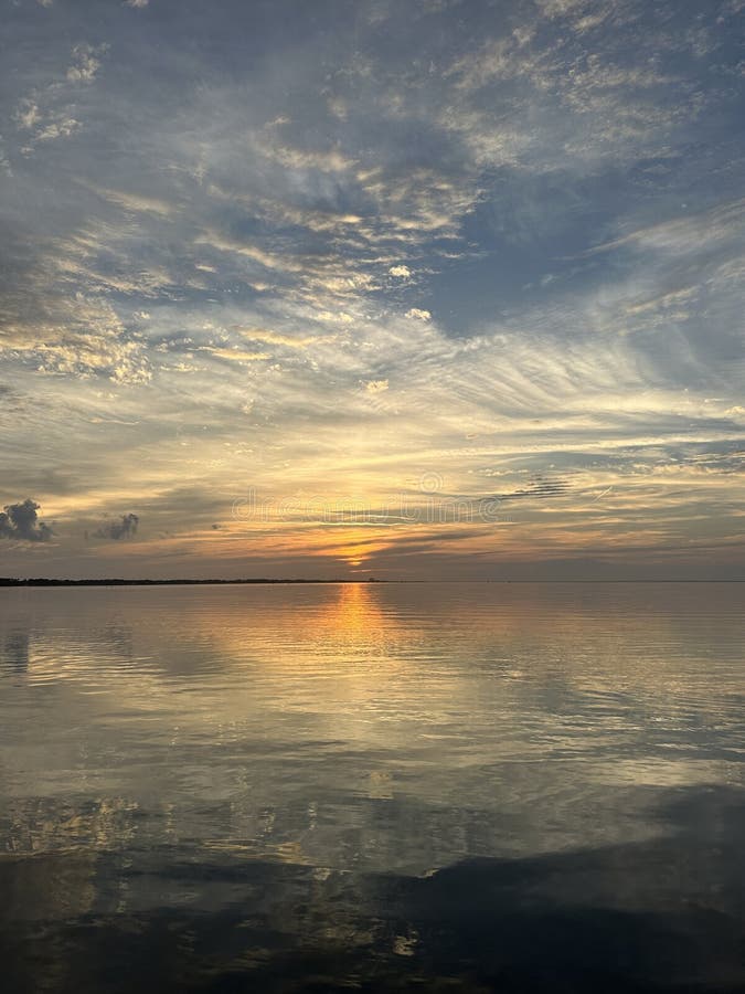 Dramatic Sunset Over the Choctawhatchee Bay Florida Stock Photo - Image ...